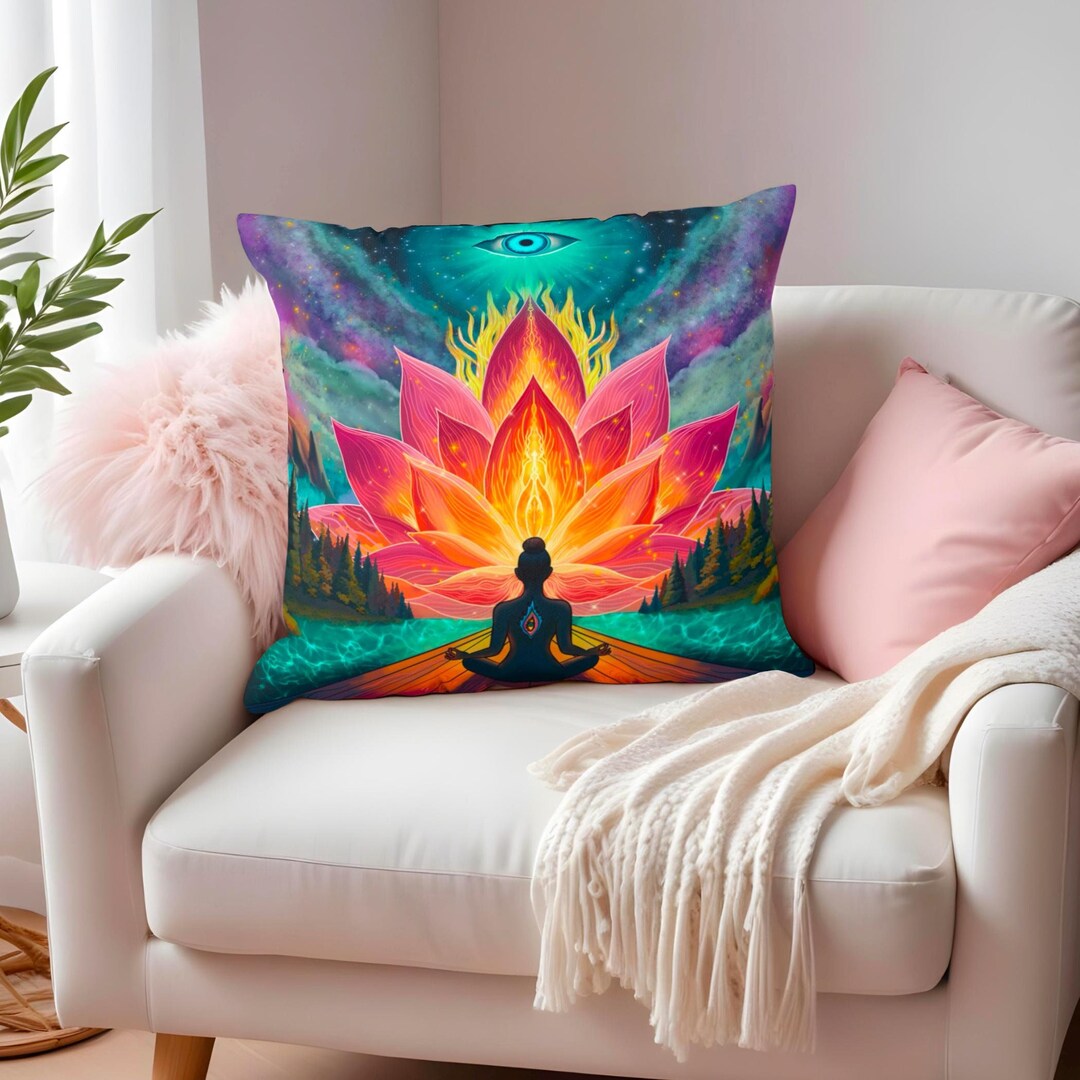 Celestial Third Eye Lotus Meditation Pillow – Zen Spiritual Accent ...