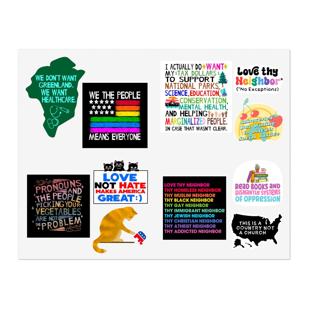 Activism Sticker Sheet Social Justice & Human Equality Stickers for ...