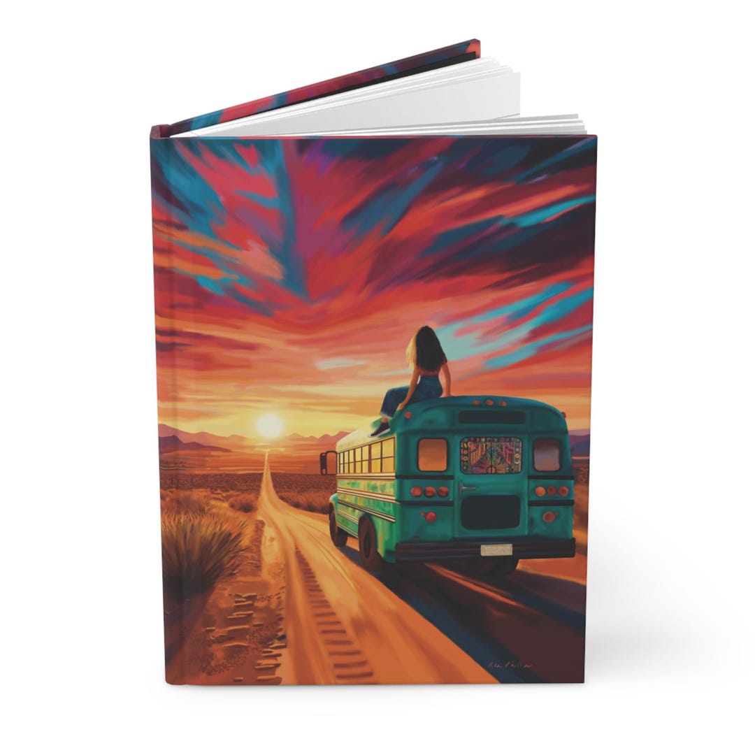 Desert Sunset Travel Journal: Skoolie Bus Life, Nomad Diary - Etsy