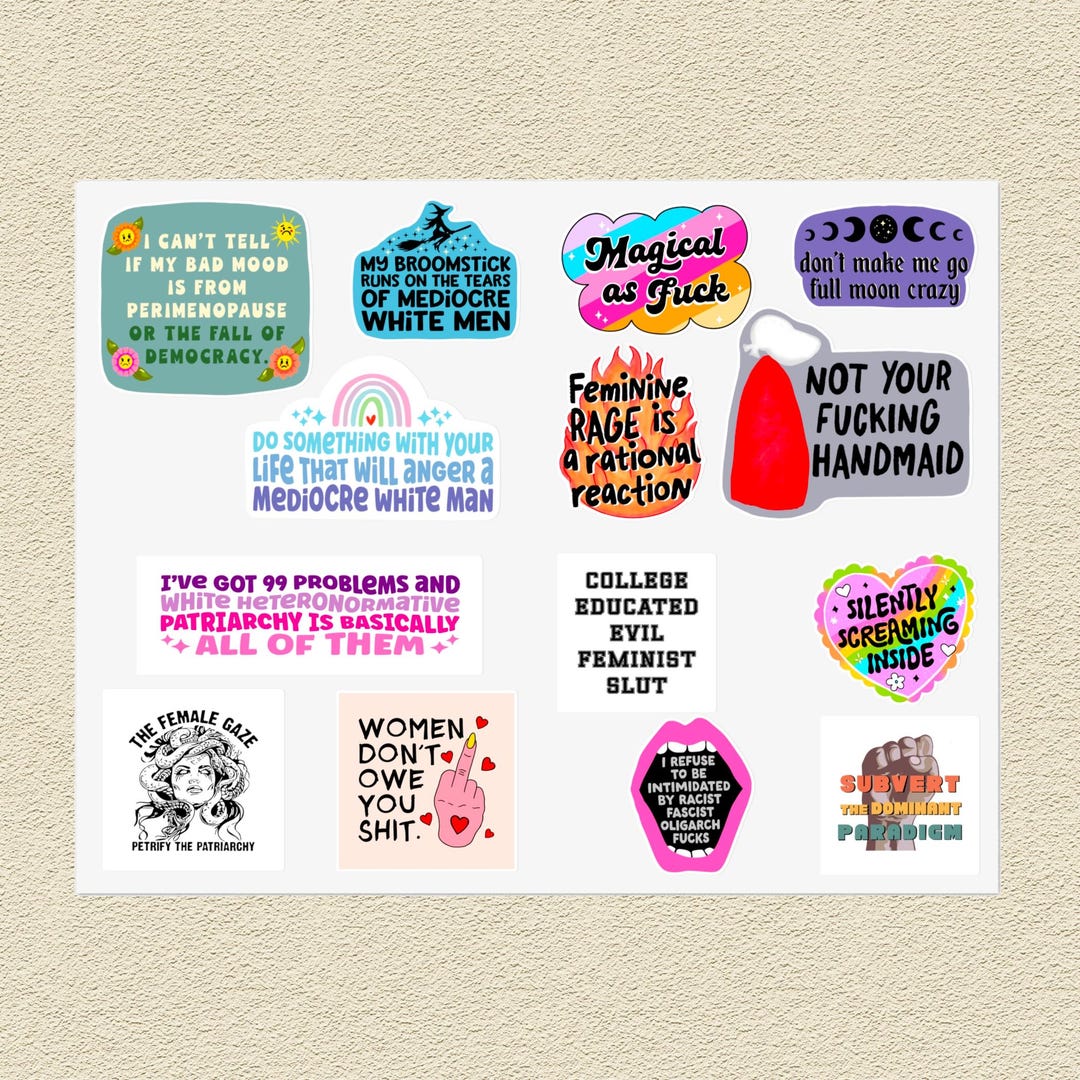 Feminist Sticker Sheet: Women's Rights, Activism, Gender Equality, Anti ...