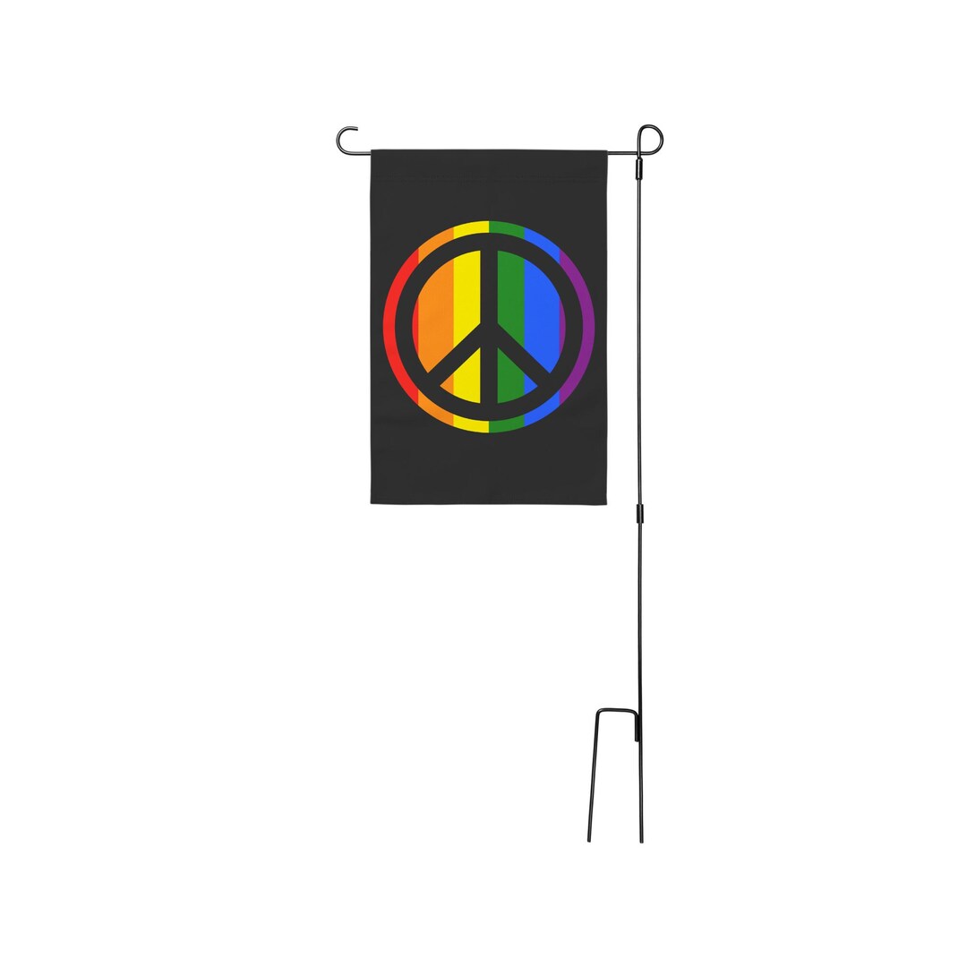 Rainbow Peace Garden Flag Peace Pride Flag LGBTQ Peace Yard Flag - Etsy