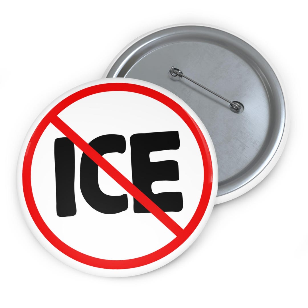 Stop ICE Protest Button Anti ICE Symbol Political Statement for Rallies ...