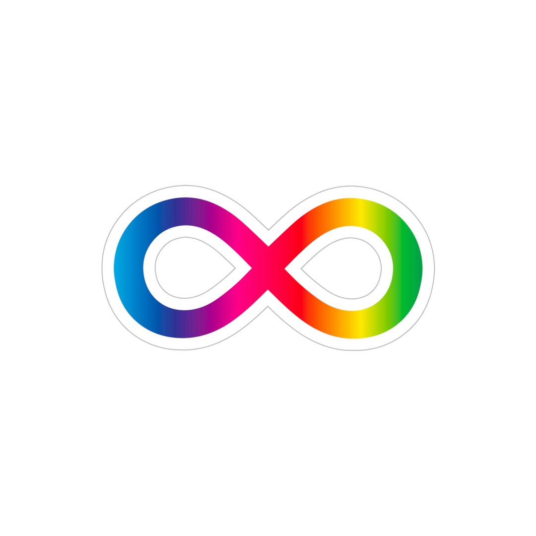 Rainbow Infinity Sticker Transparent Outdoor Sticker Autism Awareness ...