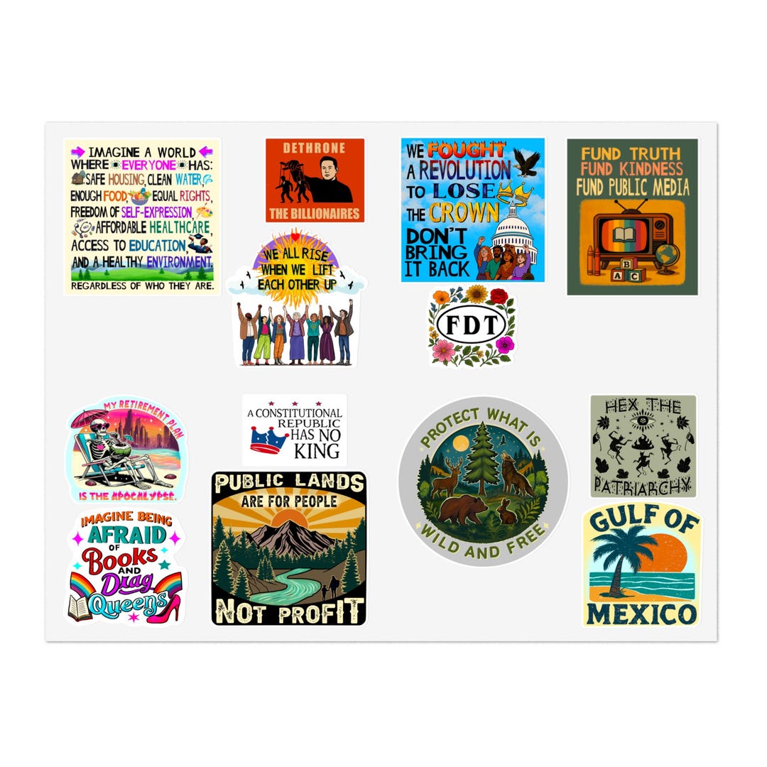 Protest Sticker Sheets Stickers for Activists Political Resistance ...