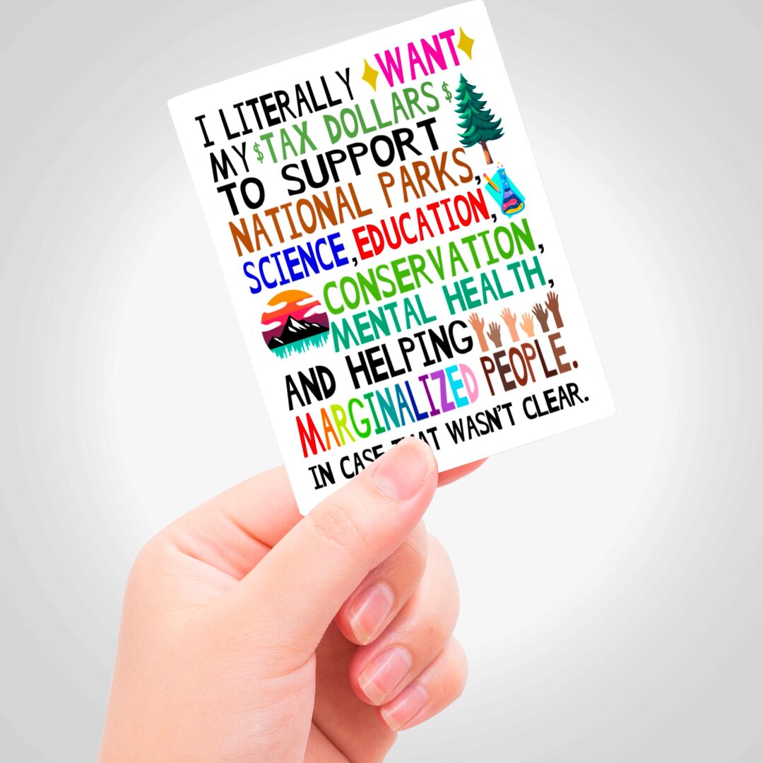 Tax Dollars© Advocacy Sticker Support National Parks Sticker ...