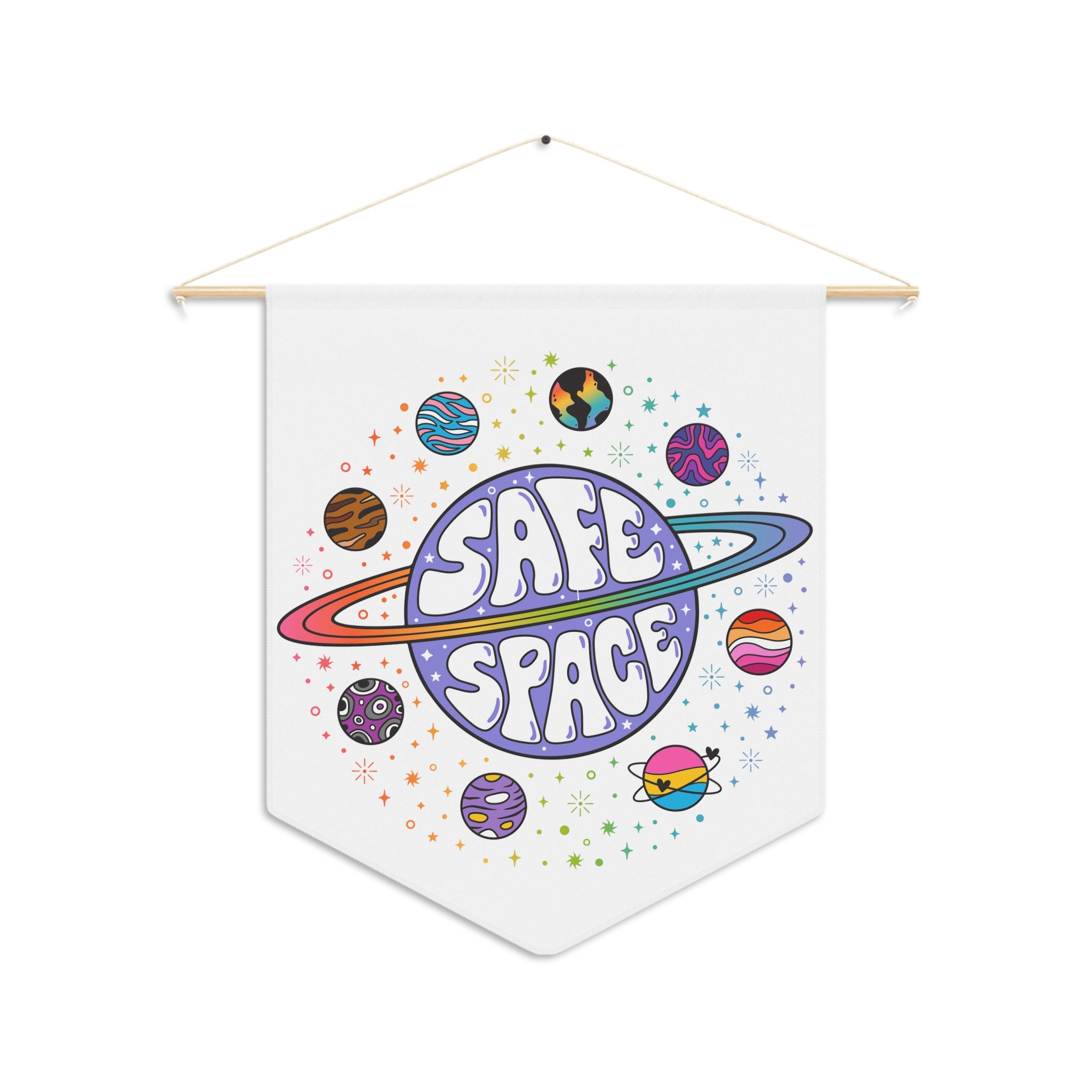 Safe Space Pennant – LGBTQ Safe With Me Wall Flag – Inclusive Pride ...