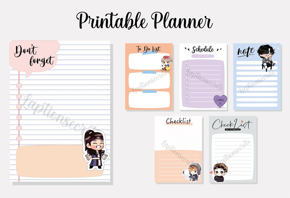 Cute Daily to Do List Printable, Instant Download, Daily Planner ...