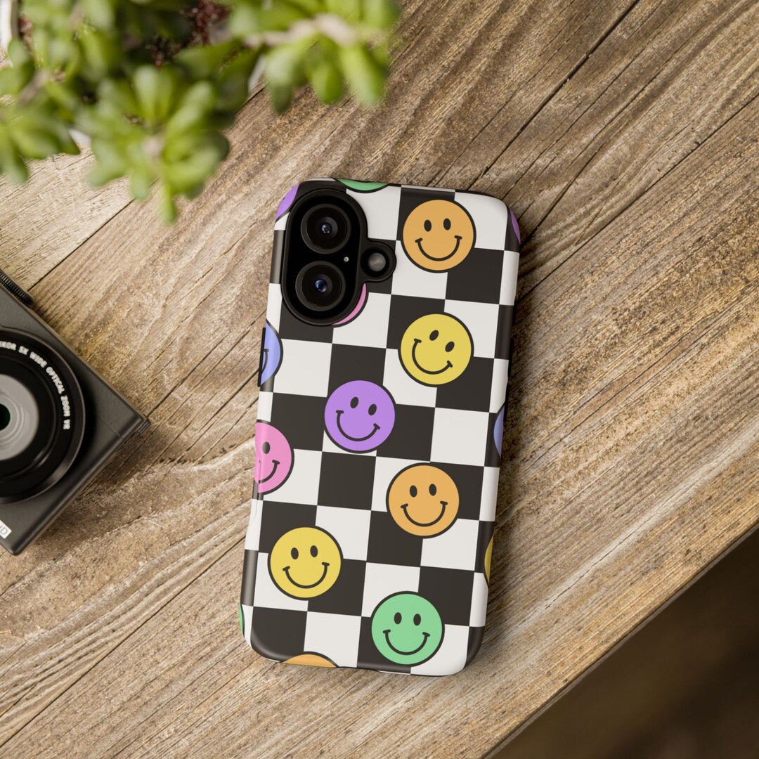 Checkered Board Fun With Smiley Faces Phone Case, Tough Cases for ...