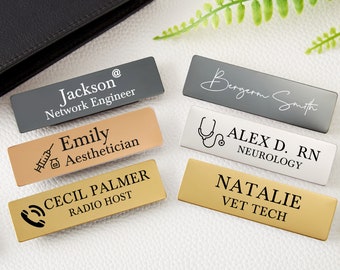 Name Tags for Work Business Name Badges With Logo Magnetic Name Tags ...