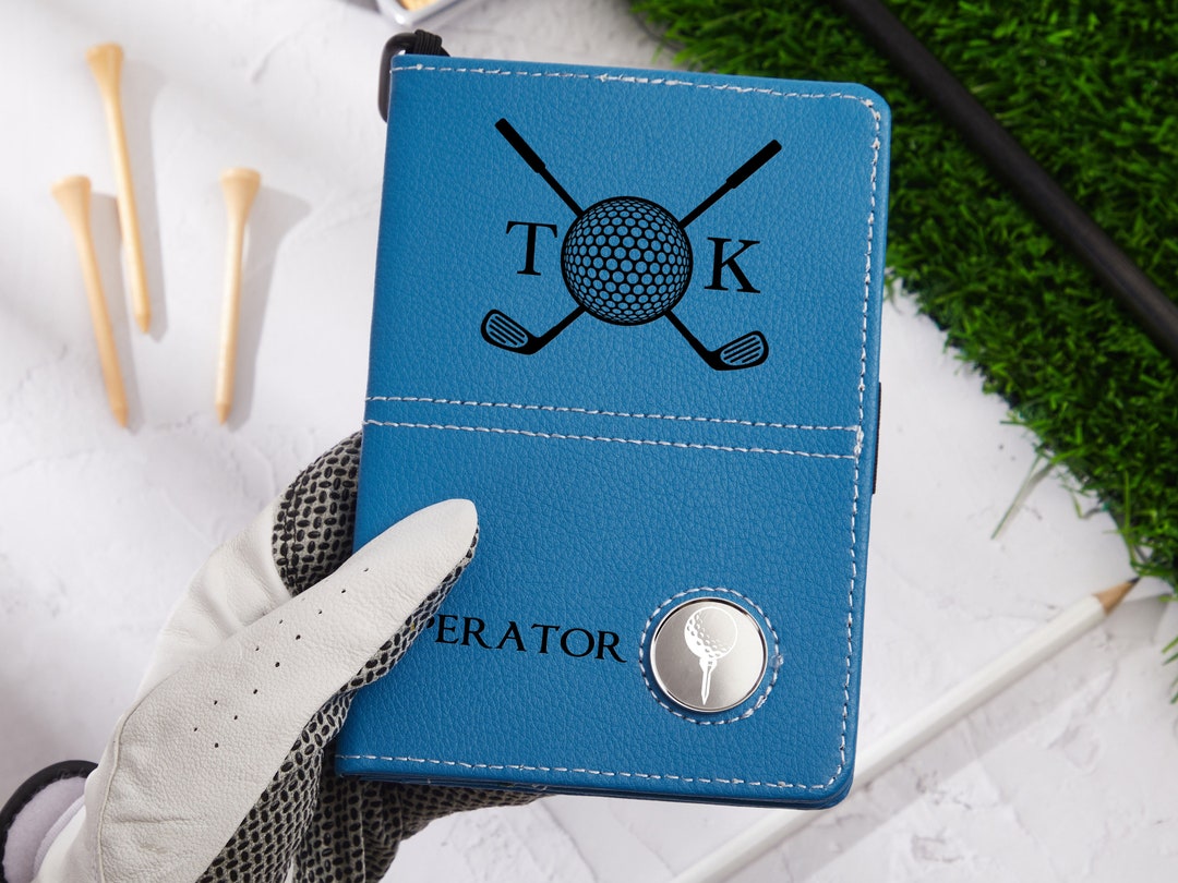 Custom Golf Scorecard Holder-leather Golf Yardage Book Holder-engraved ...