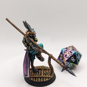 Hand Painted Harengon Harefolk Monk Miniature Dungeons and Dragons - Etsy