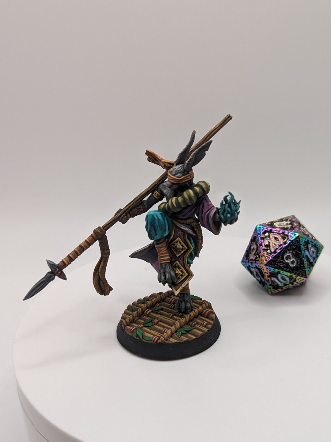Hand Painted Harengon Harefolk Monk Miniature Dungeons and Dragons - Etsy
