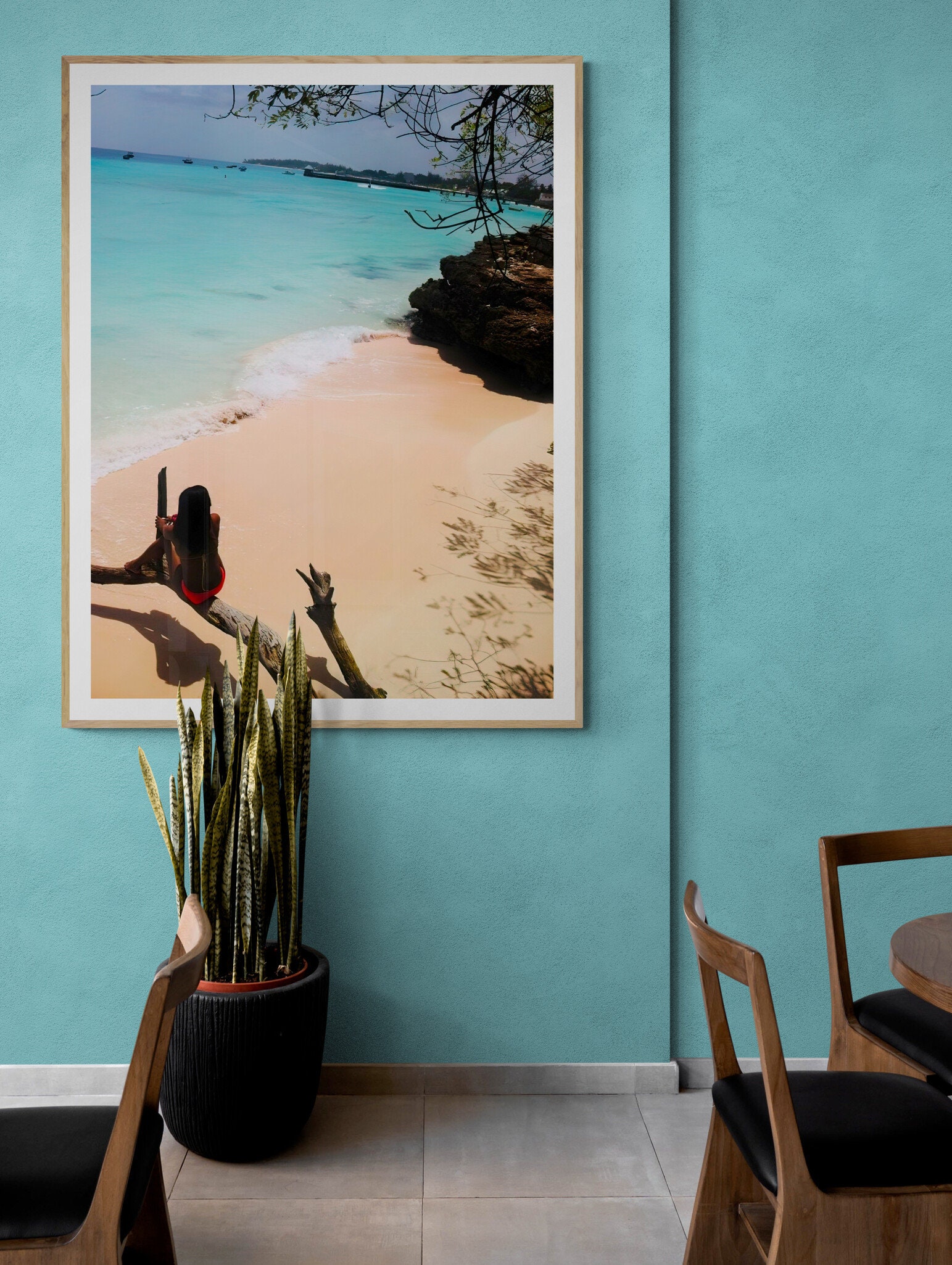 Island Girl Barbados Island Photography Metal Art Print, Serene Beach ...