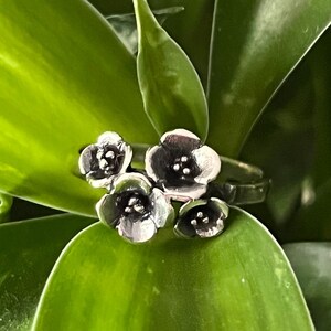 Sterling Silver Flower Bouquet Ring: Floral Statement Jewelry - Etsy