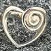 Sterling Silver Heart Ring, 925 Silver Heart With Swirl on One Side ...