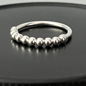 Solid 925 Sterling Silver Bead Ring With 2.5 Mm Ball Beads - Etsy