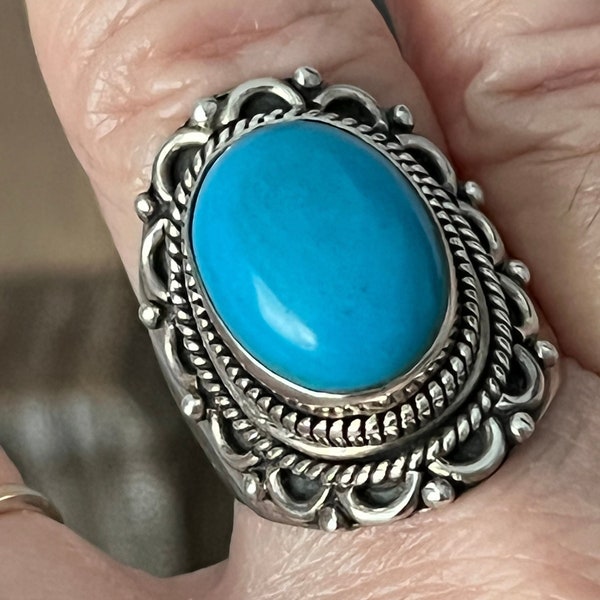 Large Turquoise Ring - Etsy