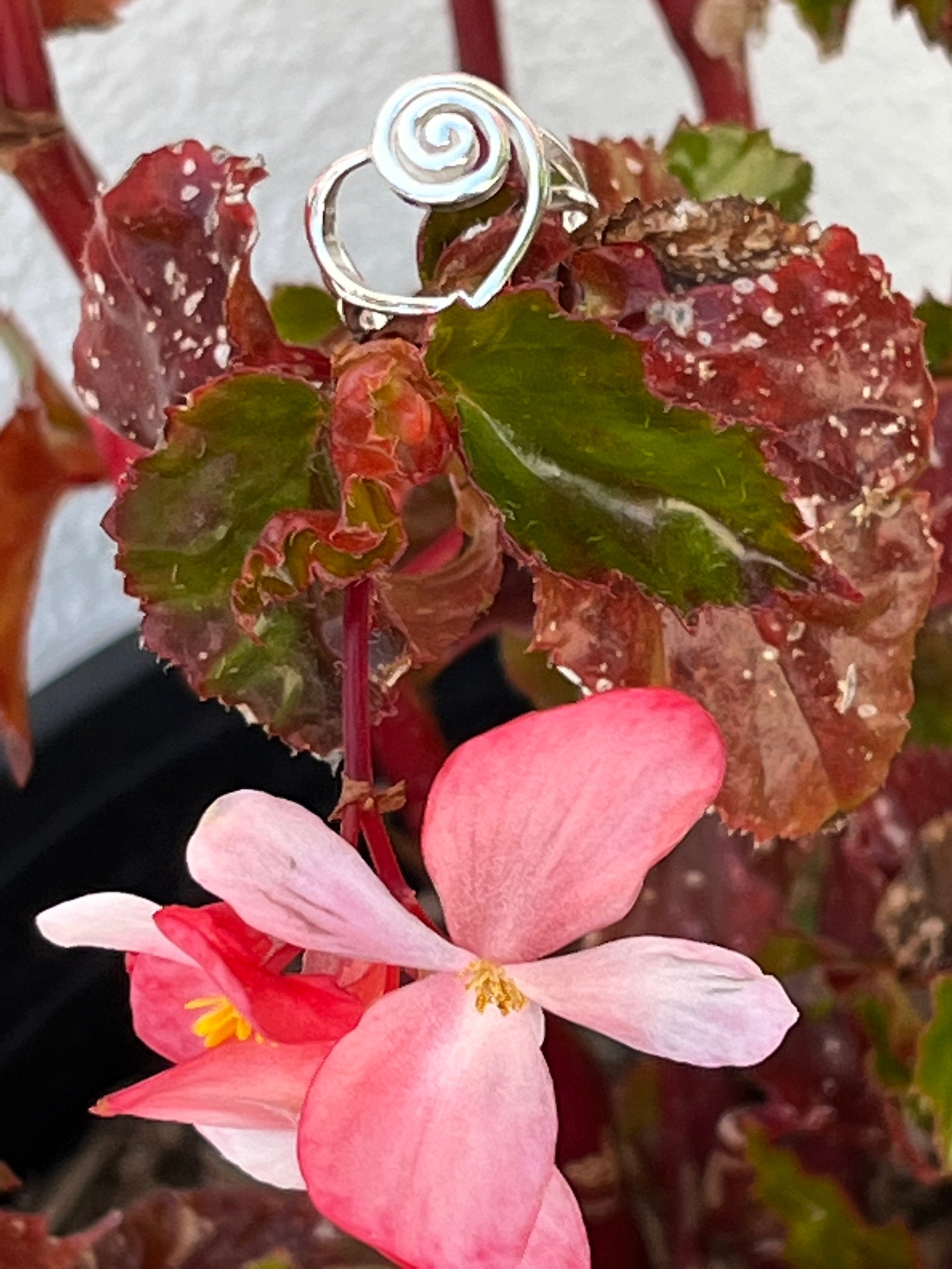 Sterling Silver Heart Ring, 925 Silver Heart With Swirl on One Side ...