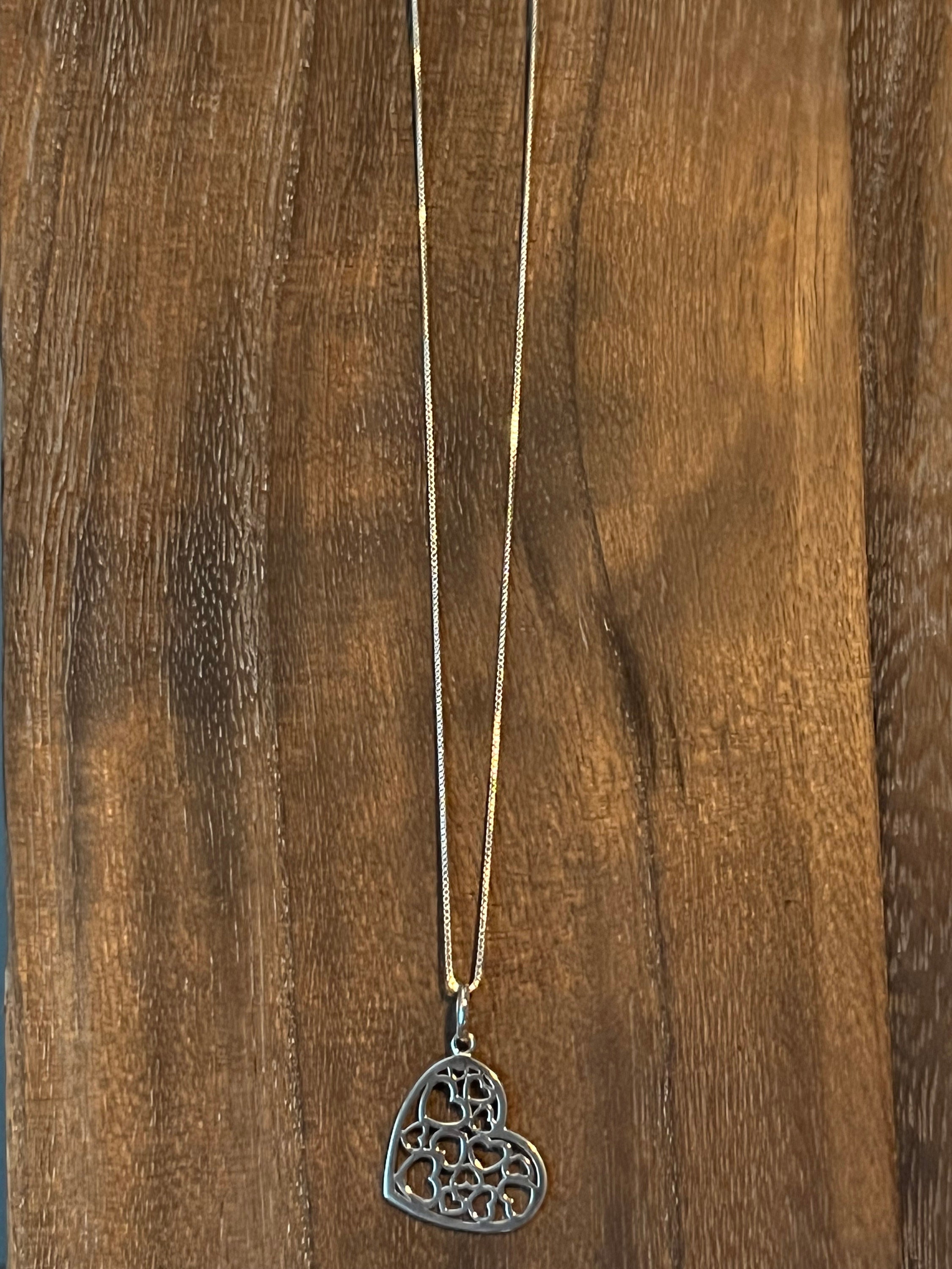 Sterling Silver Multiple Heart Pendant Necklace: Minimalist Charm - Etsy