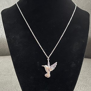 Elegant Stainless Steel Hummingbird Pendant Necklace: Minimalist ...
