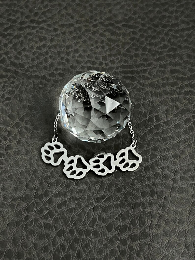 Stainless Steel Dog Paws Necklace: Minimalist Pet Lover Gift - Etsy
