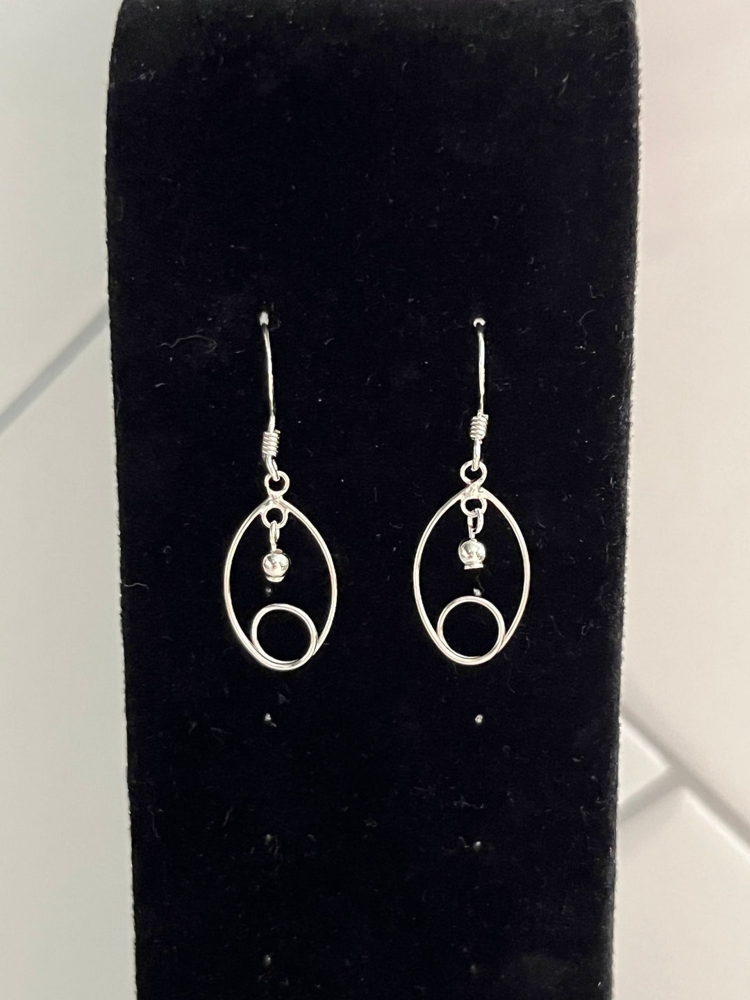 Safety Pin Like Twist With 3 Mm Ball Sterling Silver French - Etsy