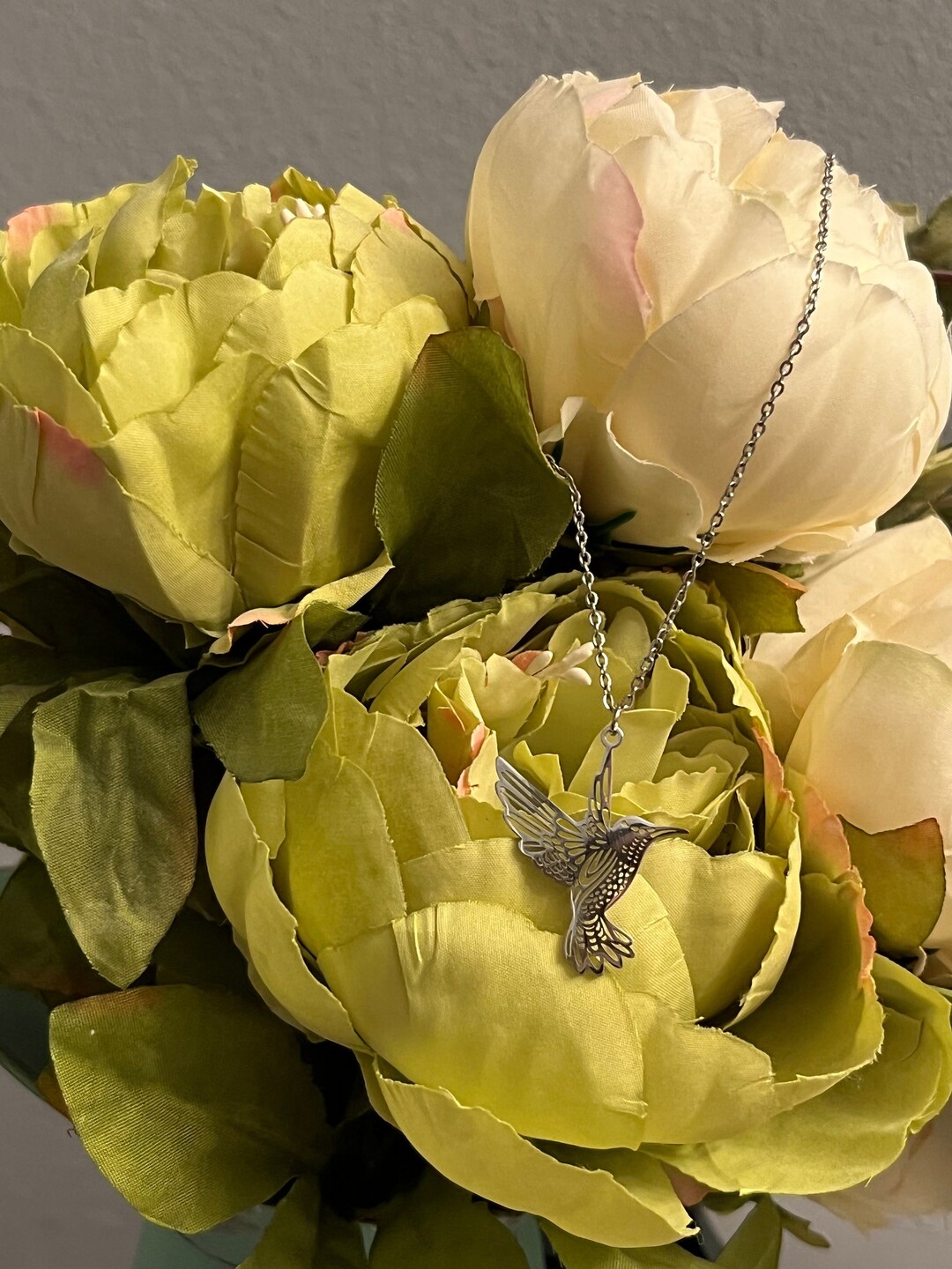 Elegant Stainless Steel Hummingbird Pendant Necklace: Minimalist ...