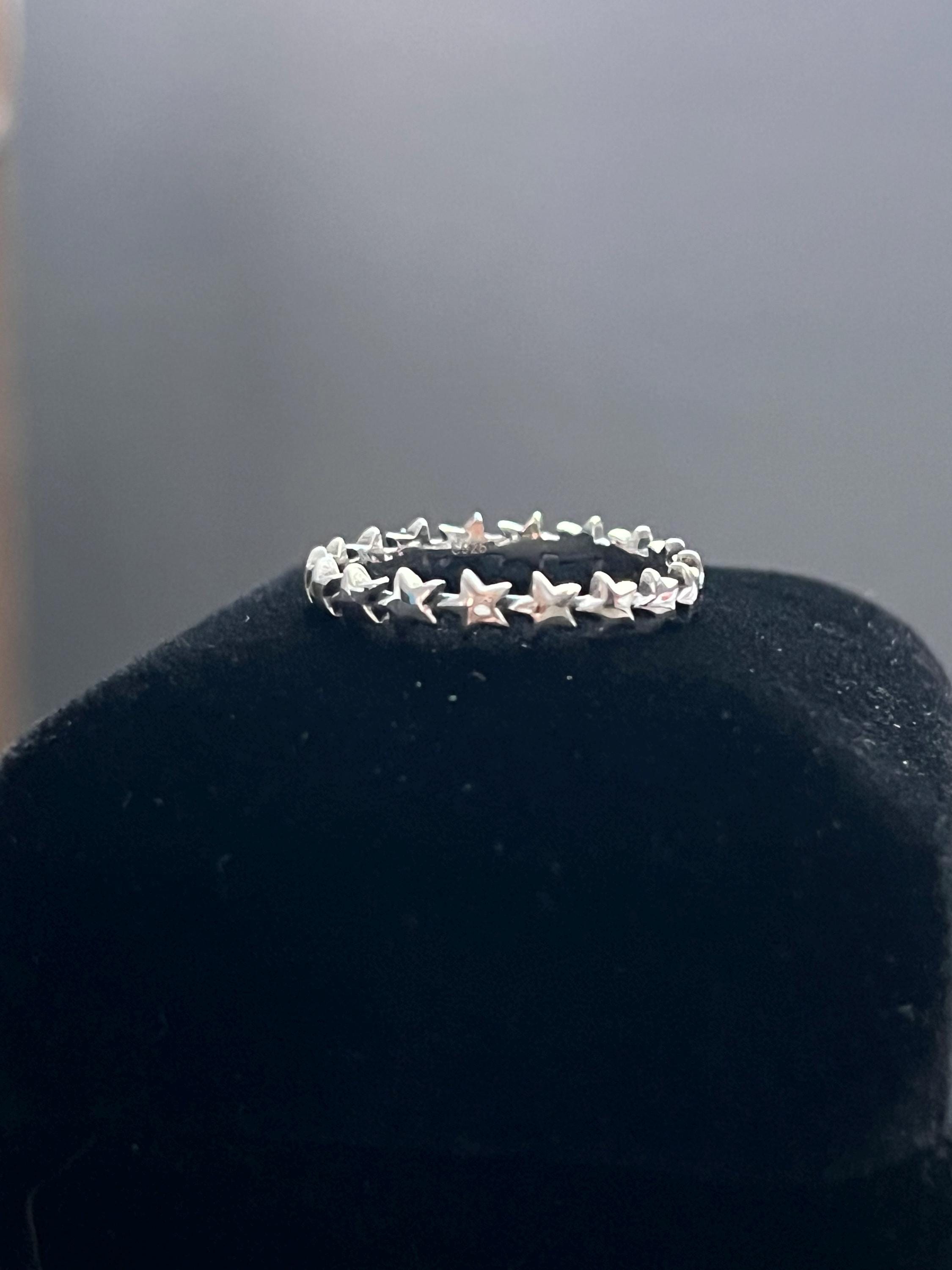 Sterling Silver Star Band Ring: Simple Daily Wear - Etsy