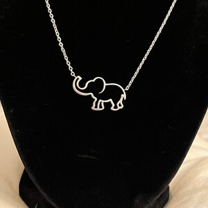 Lucky Hollow Out Elephant Clavicle Chain Elephant Jewelry, Stainless ...