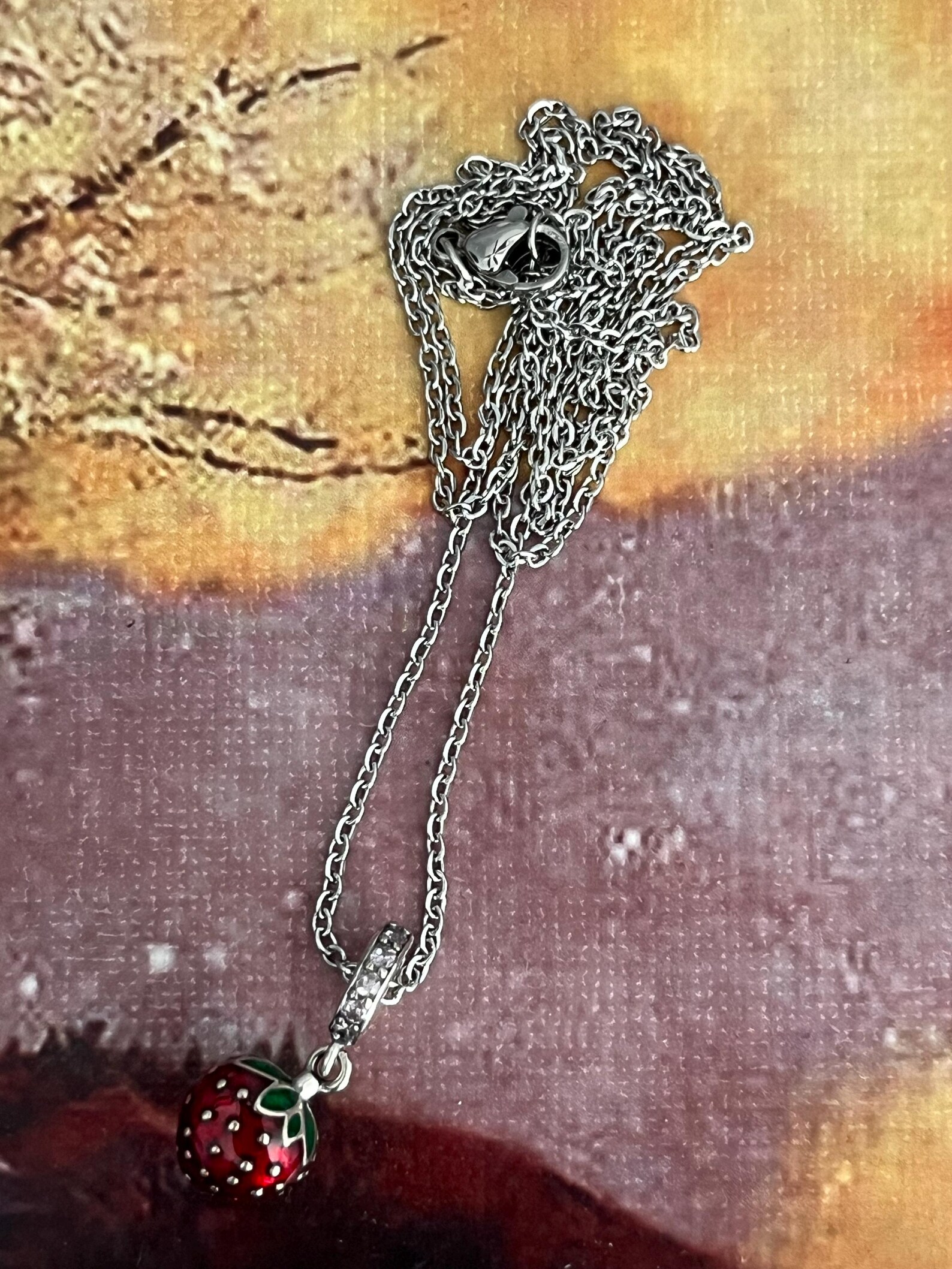 Sterling Silver Strawberry Charm Pendant: Cubic Zirconia, DIY Jewelry - Etsy