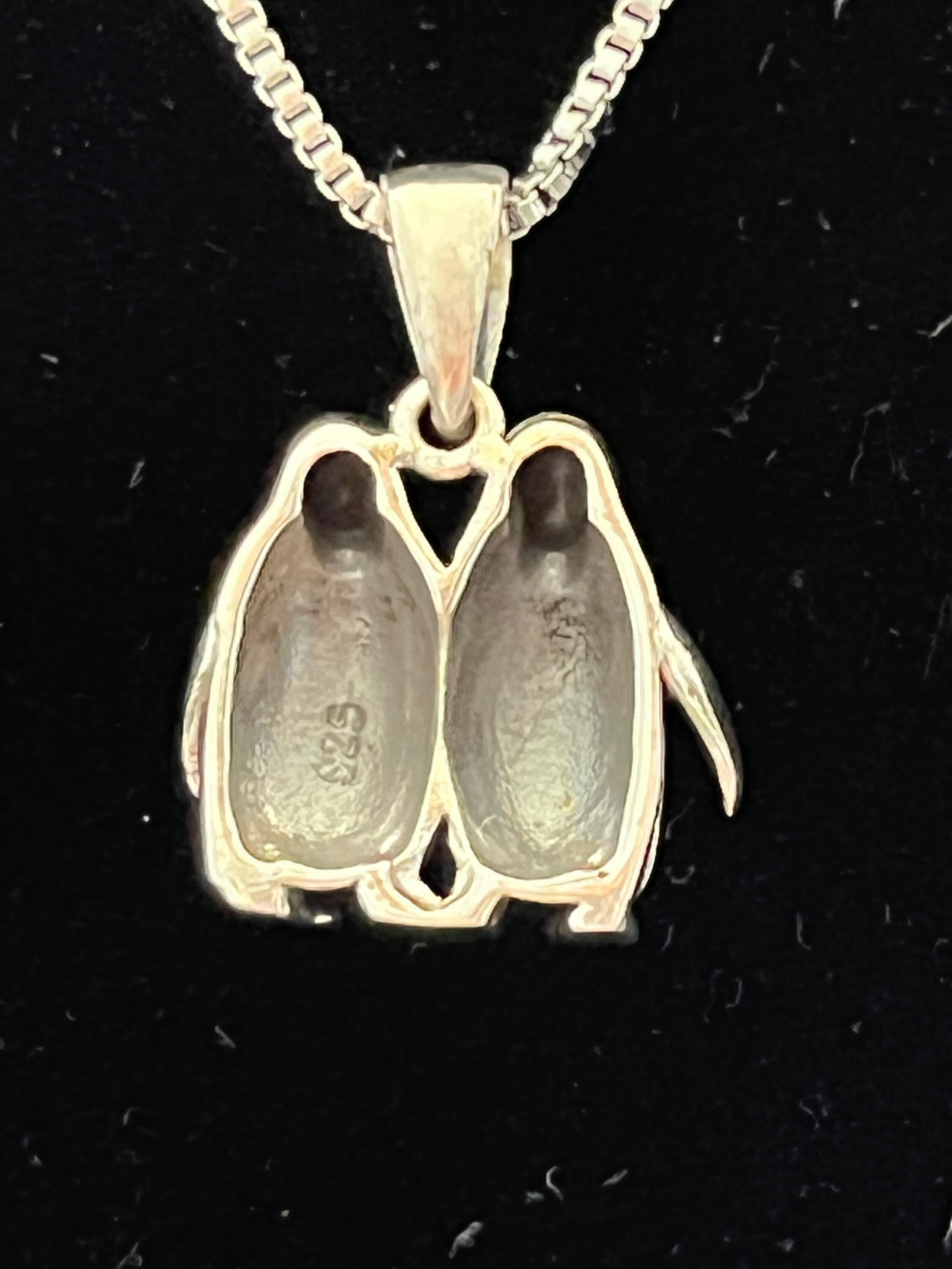 Sterling Silver Penguin Friends Keeping Warm Pendant, Penguin Friends ...