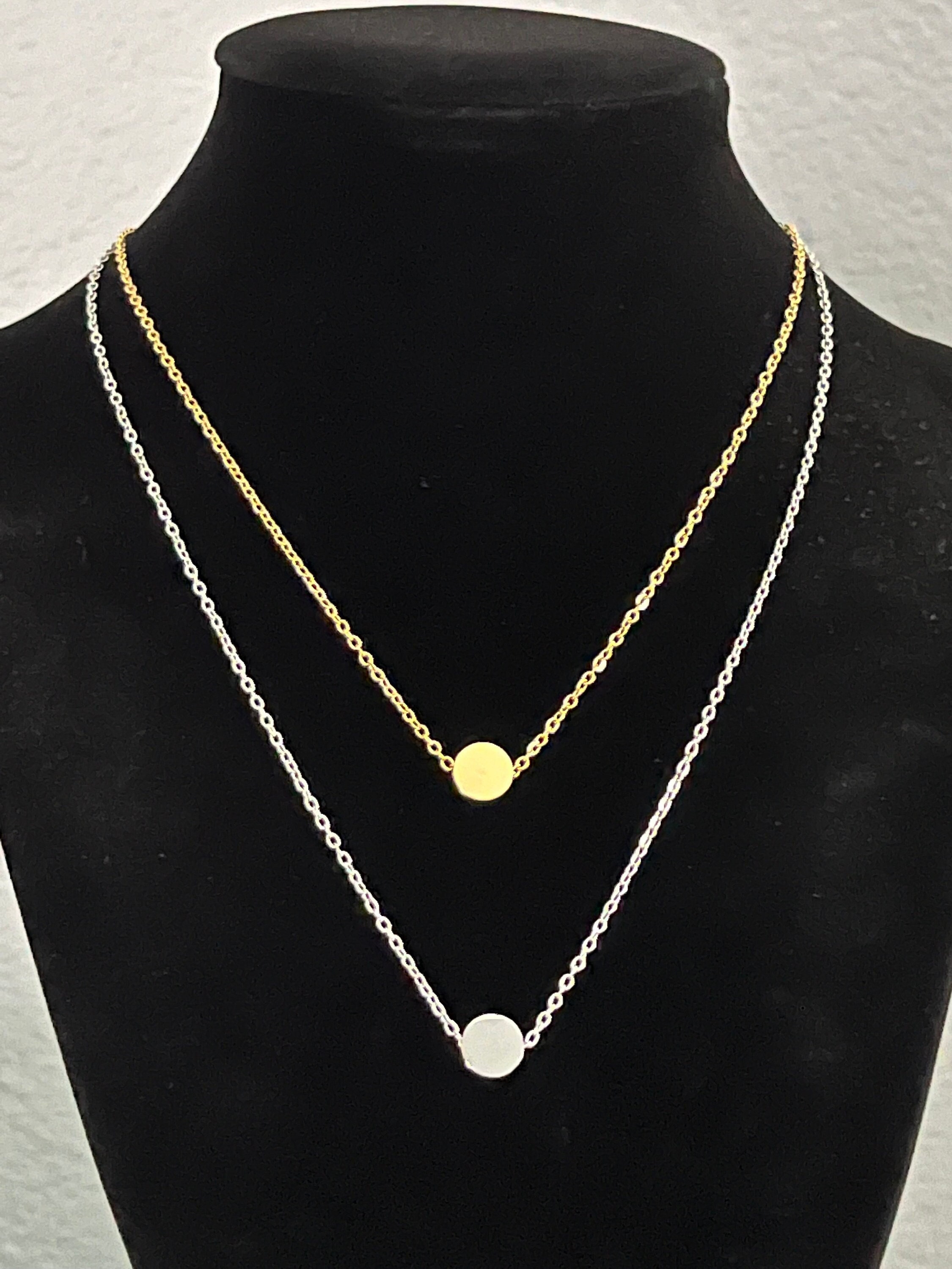 Circle Pendant Necklace, Stainless Steel Circle Pendant Necklace ...