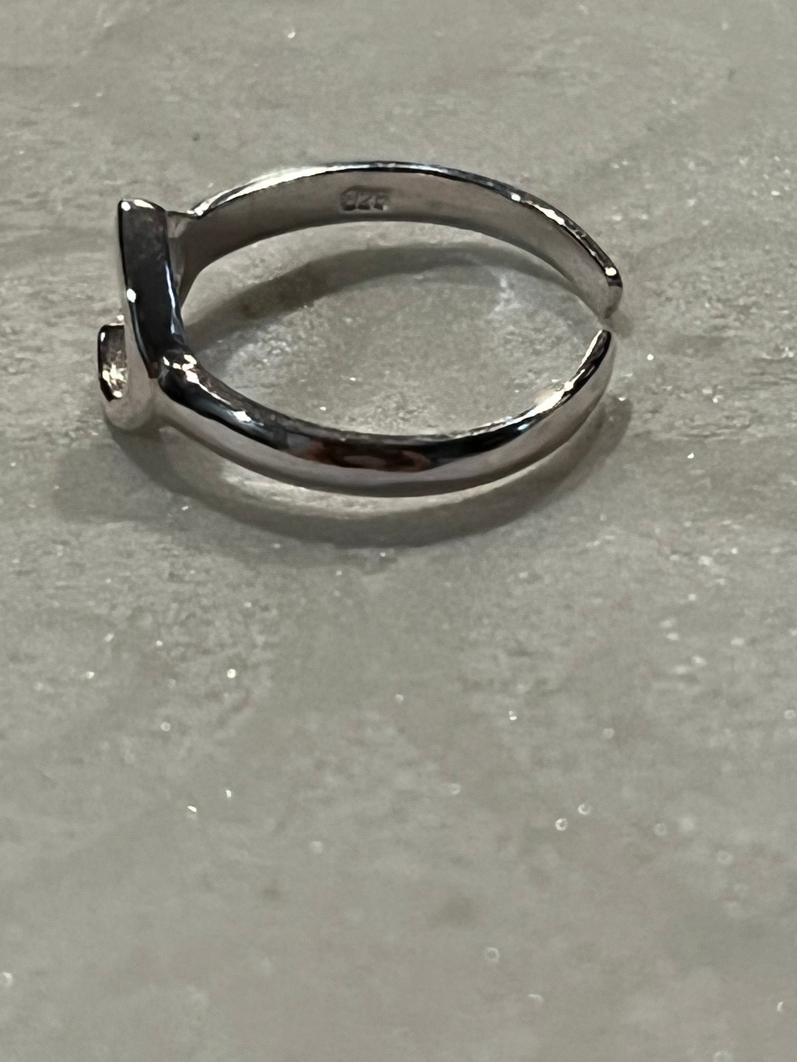 Sterling Silver Open Heart Toe Ring, Adjustable Toe Ring, Dainty Toe ...