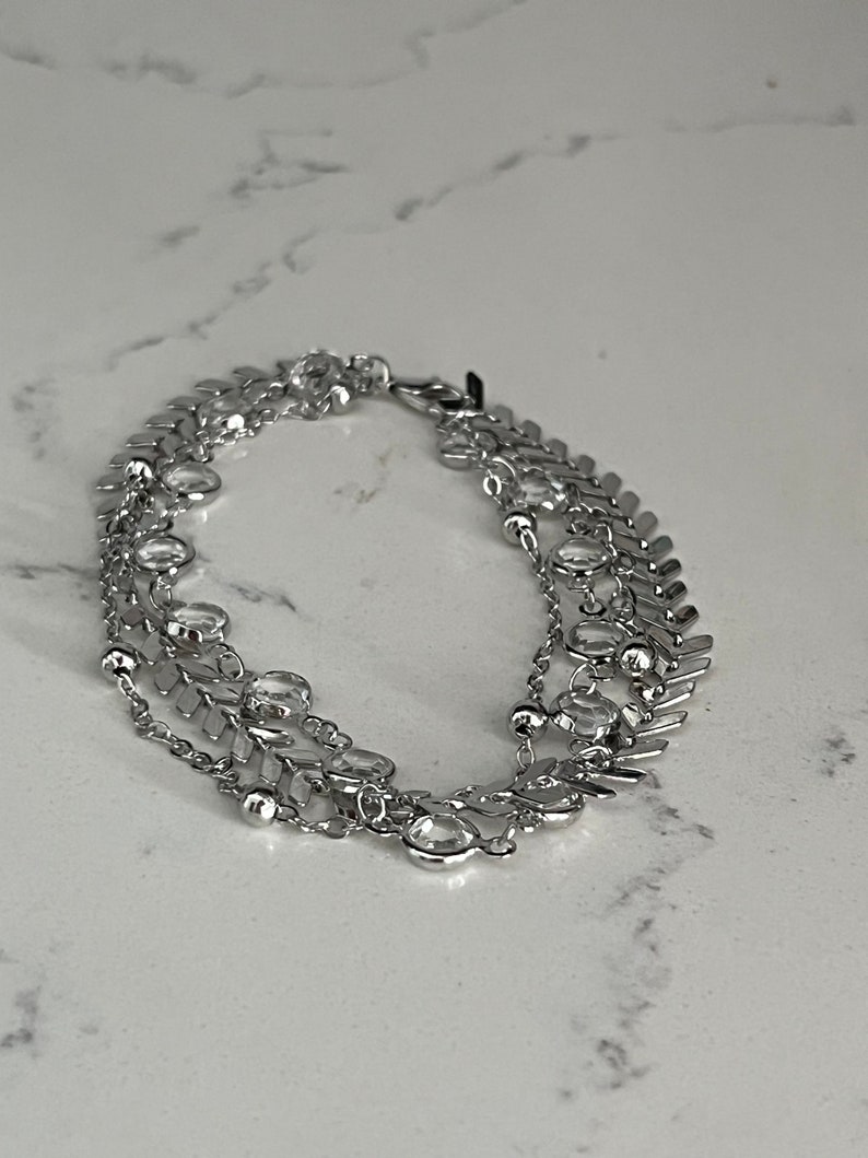 Stainless Steel Layered Anklet: Circle Chain Foot Jewelry - Etsy