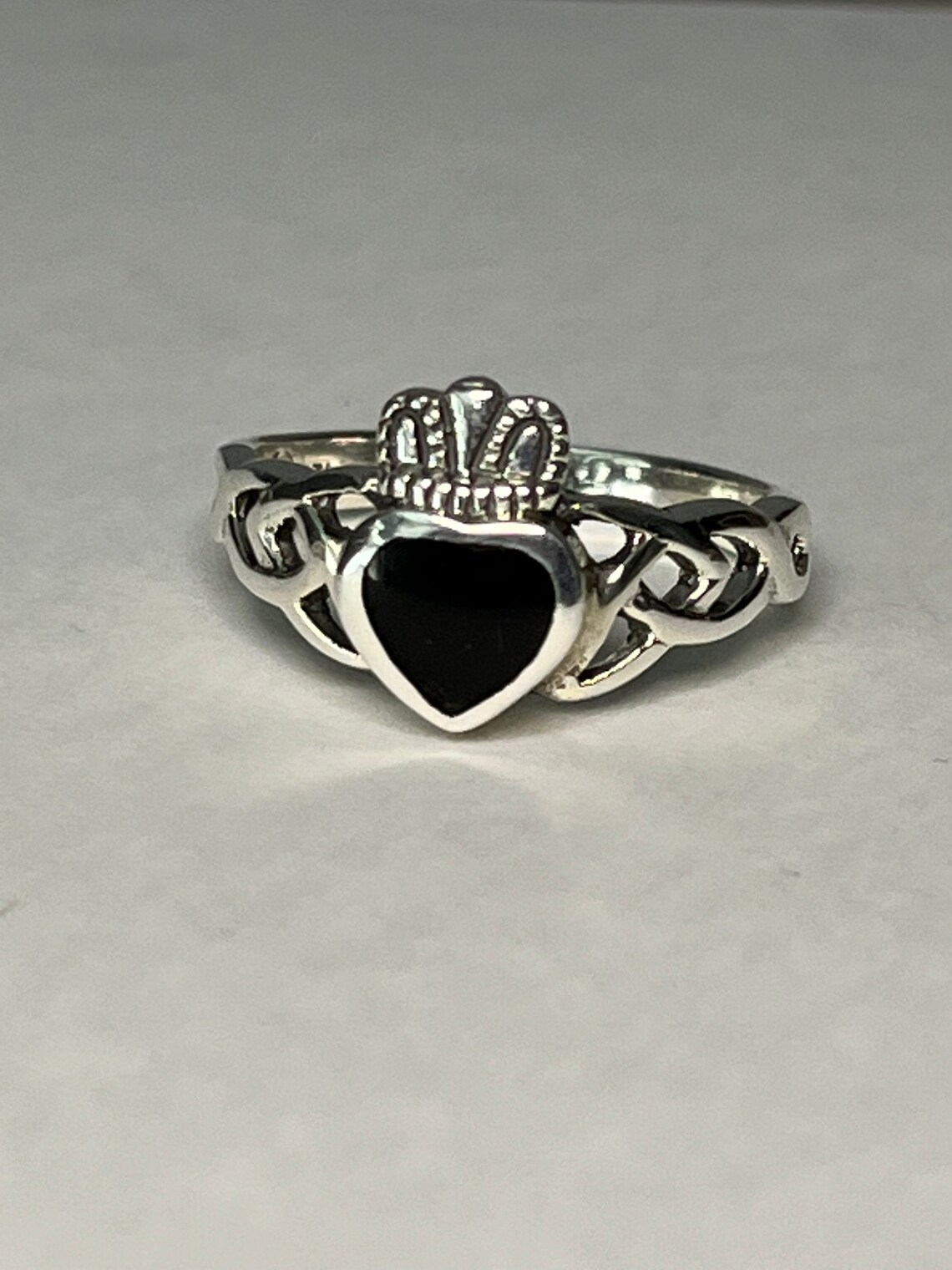 Claddagh Celtic Irish Heart Ring Sterling Silver 925 With - Etsy