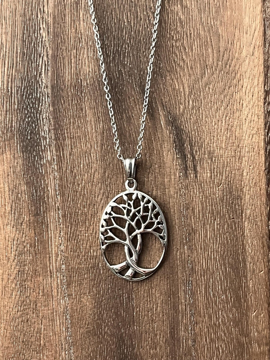 Stainless Steel Tree of Life, Simple Charm Pendent Tree of Life ...