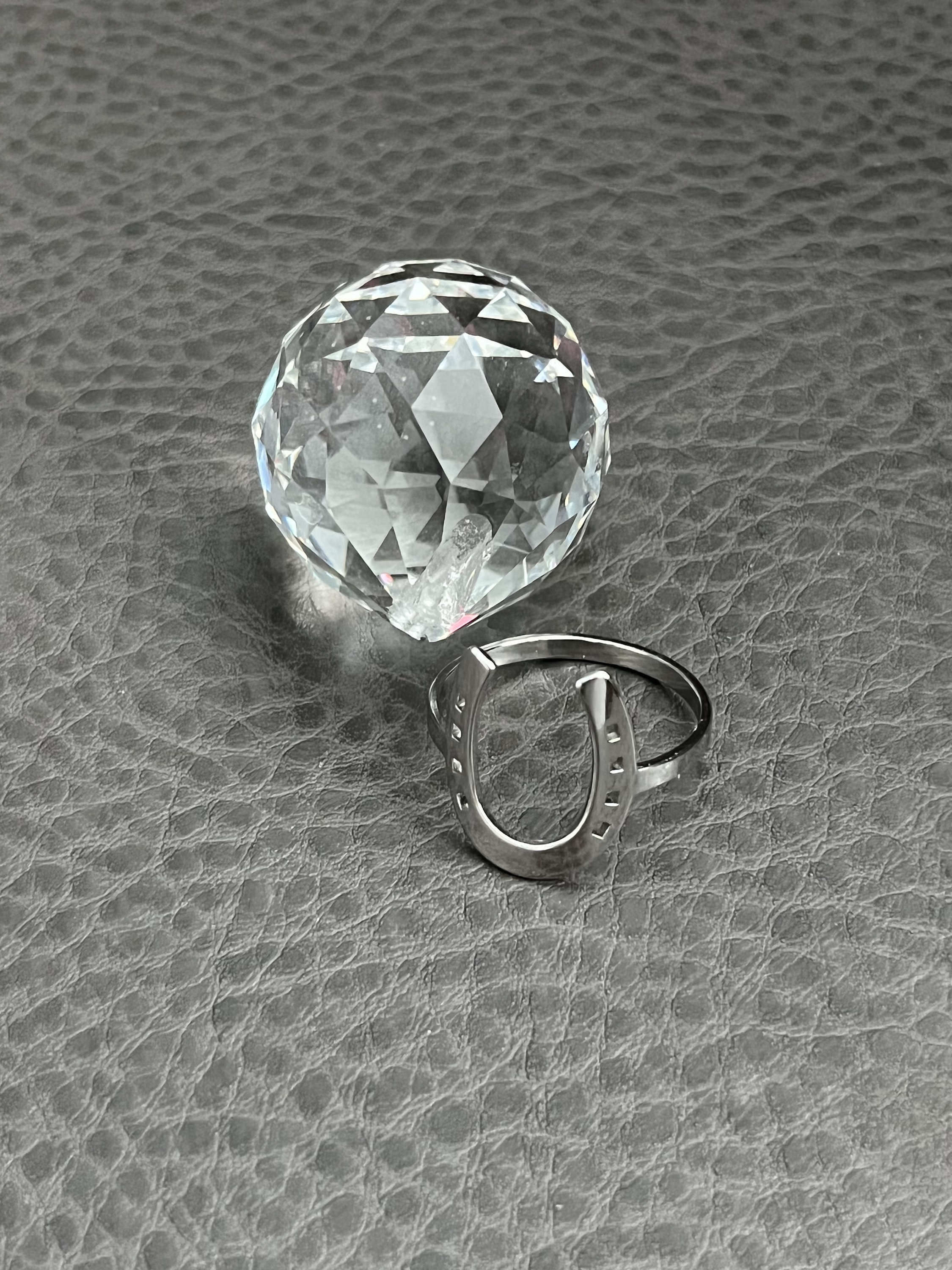 Stainless-steel U-shaped Finger Ring, Horseshoe Lucky Jewelry, Birthday ...