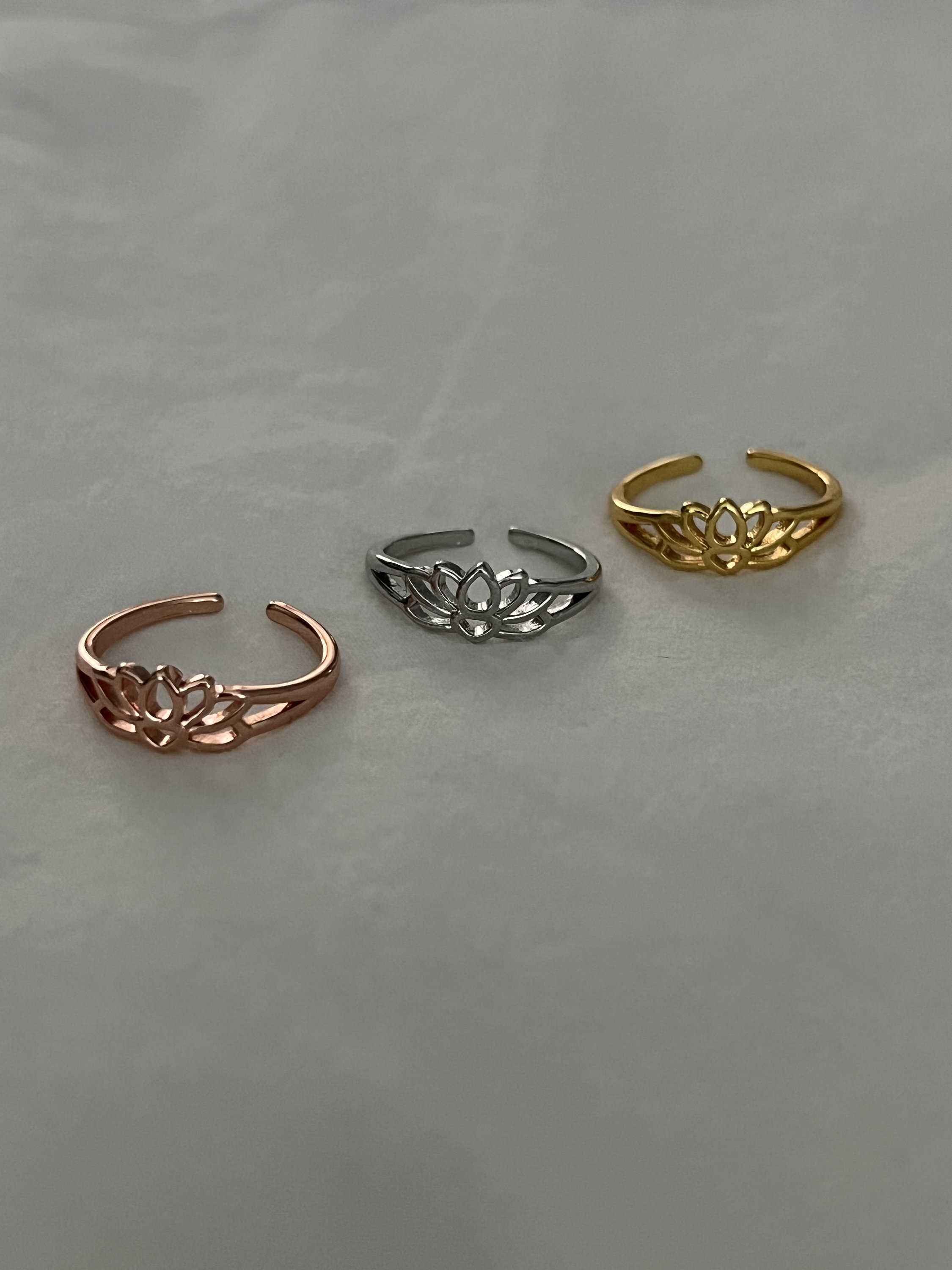 Elegant Style Stainless Steel Foot Ring, Hollow Lotus Adjustable Open ...