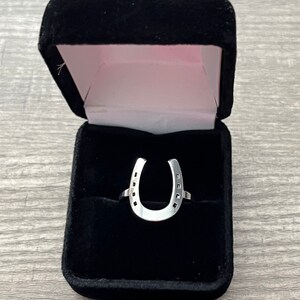 Stainless-steel U-shaped Finger Ring, Horseshoe Lucky Jewelry, Birthday ...