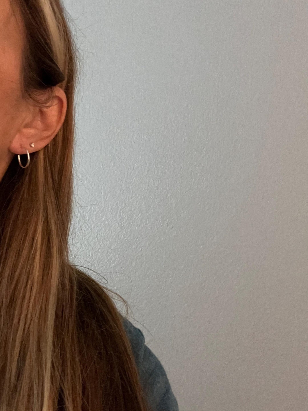 Sterling Silver Tiny Hoop Earrings Minimalist 18mm Jewelry Etsy