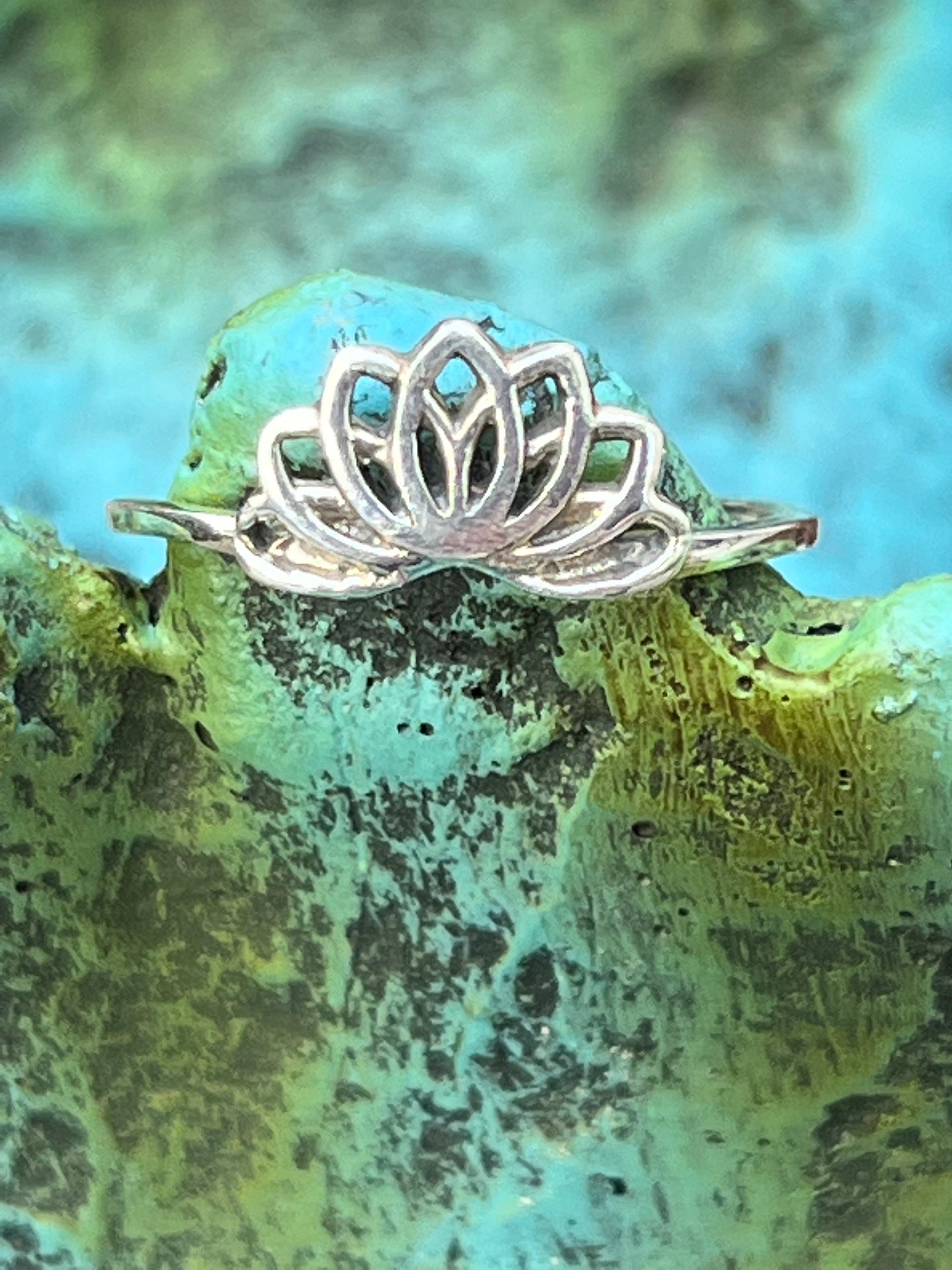Flower Filigree Sterling Silver Ring Statement Ring Gift for - Etsy