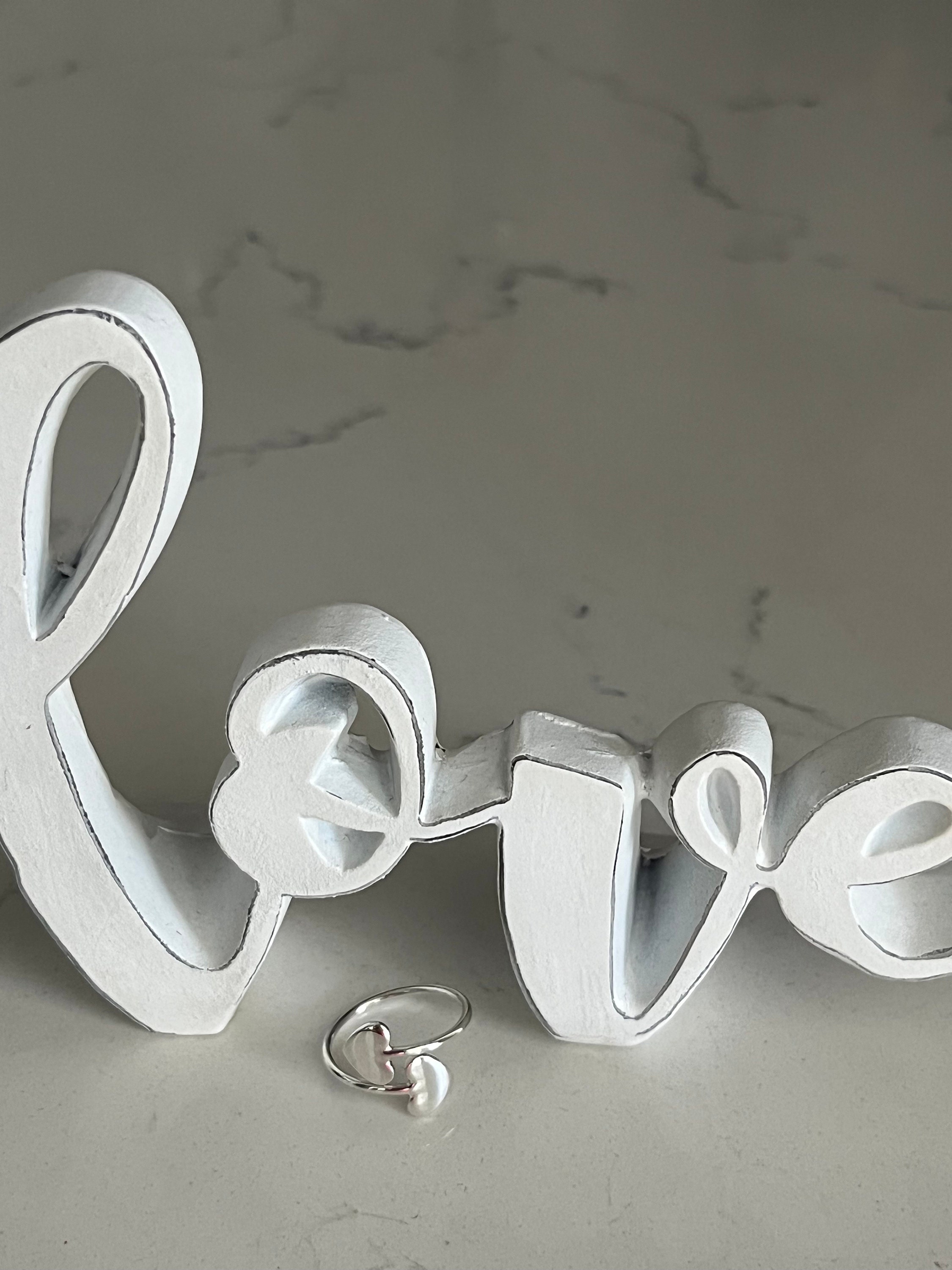 Double Heart Sterling Silver Adjustable Ring: Dainty Love Jewelry - Etsy