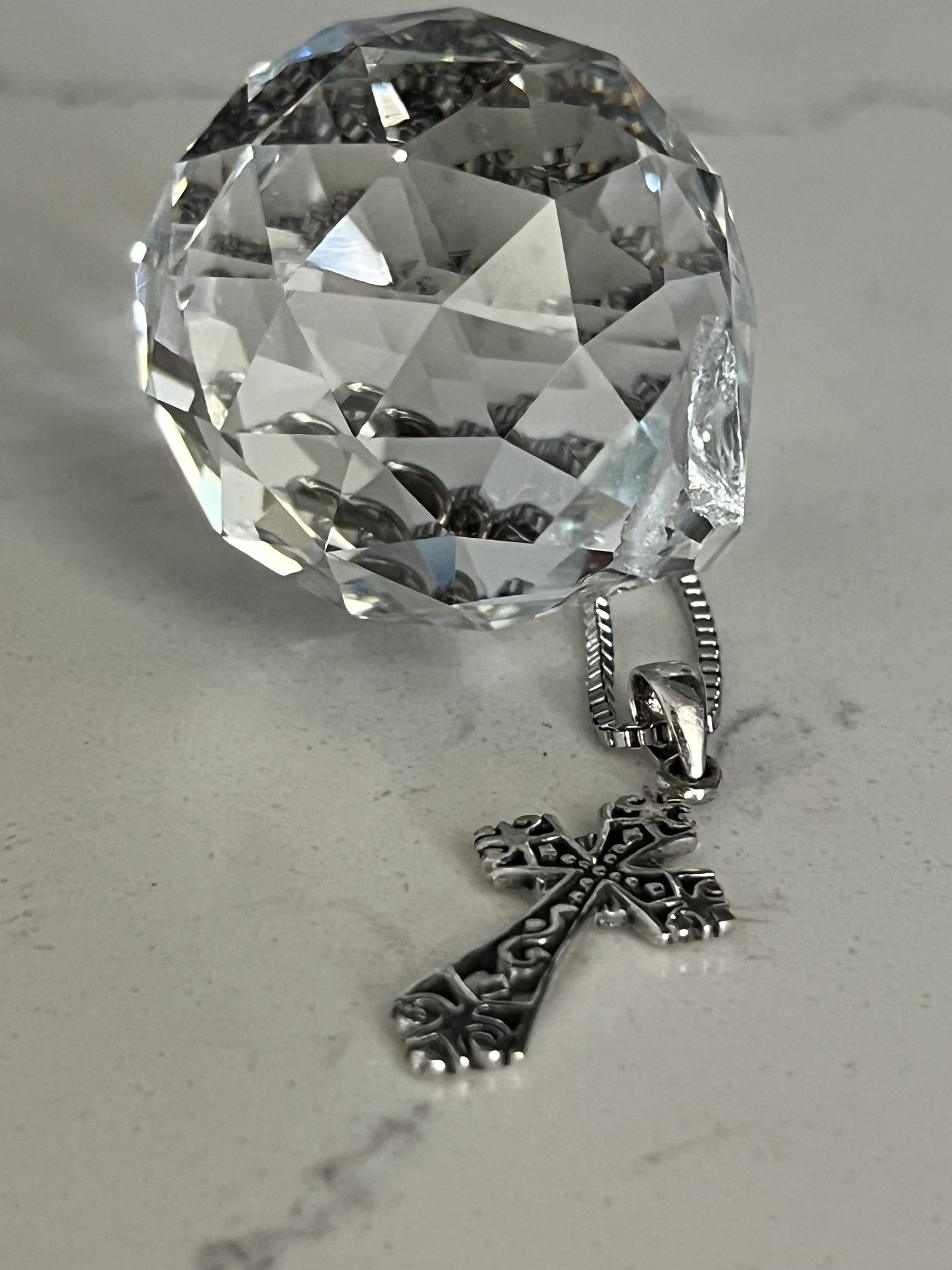 Sterling Silver Victorian Filigree Cross Pendant Necklace - Etsy