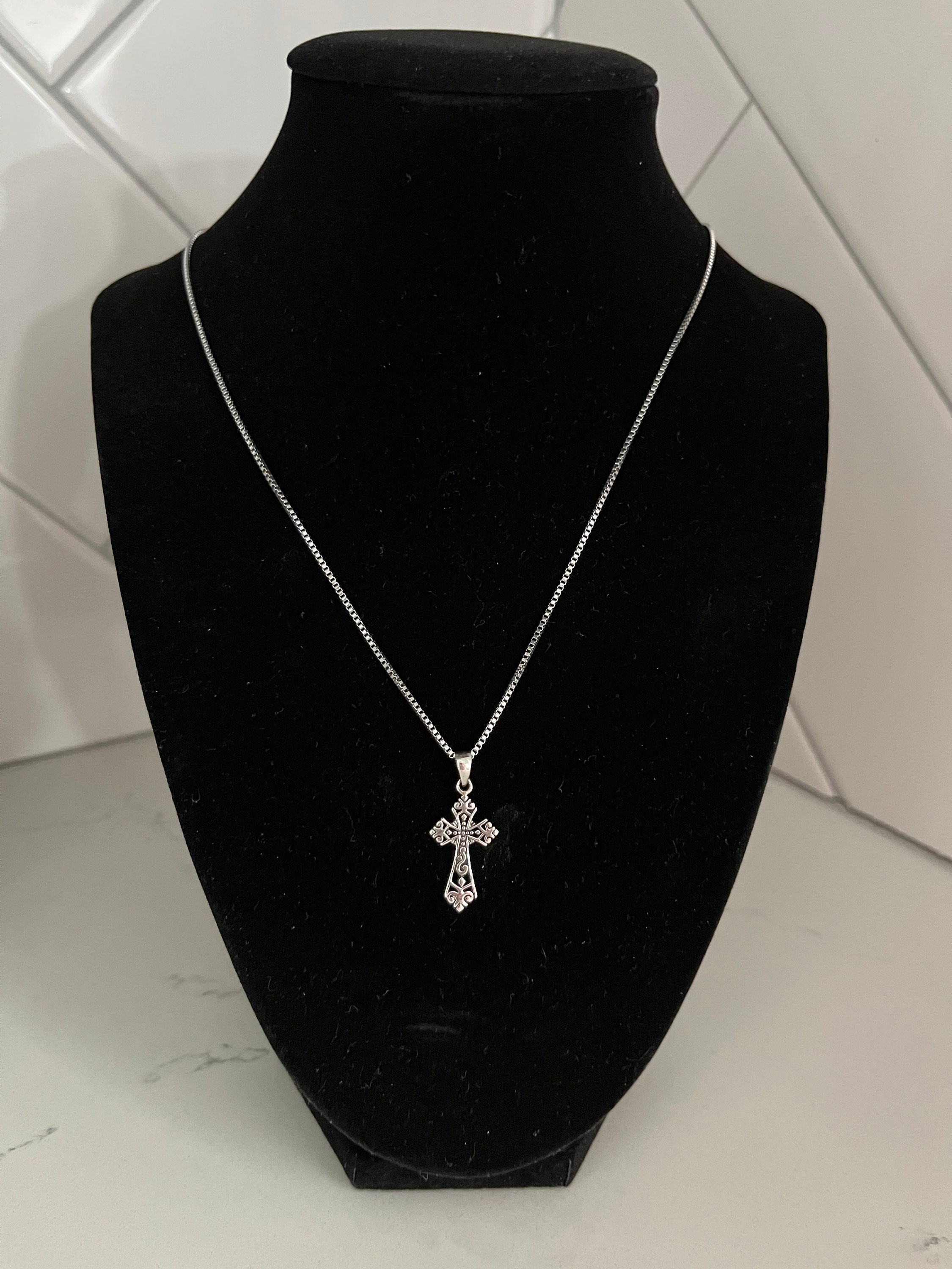 Sterling Silver Victorian Filigree Cross Pendant Religious - Etsy