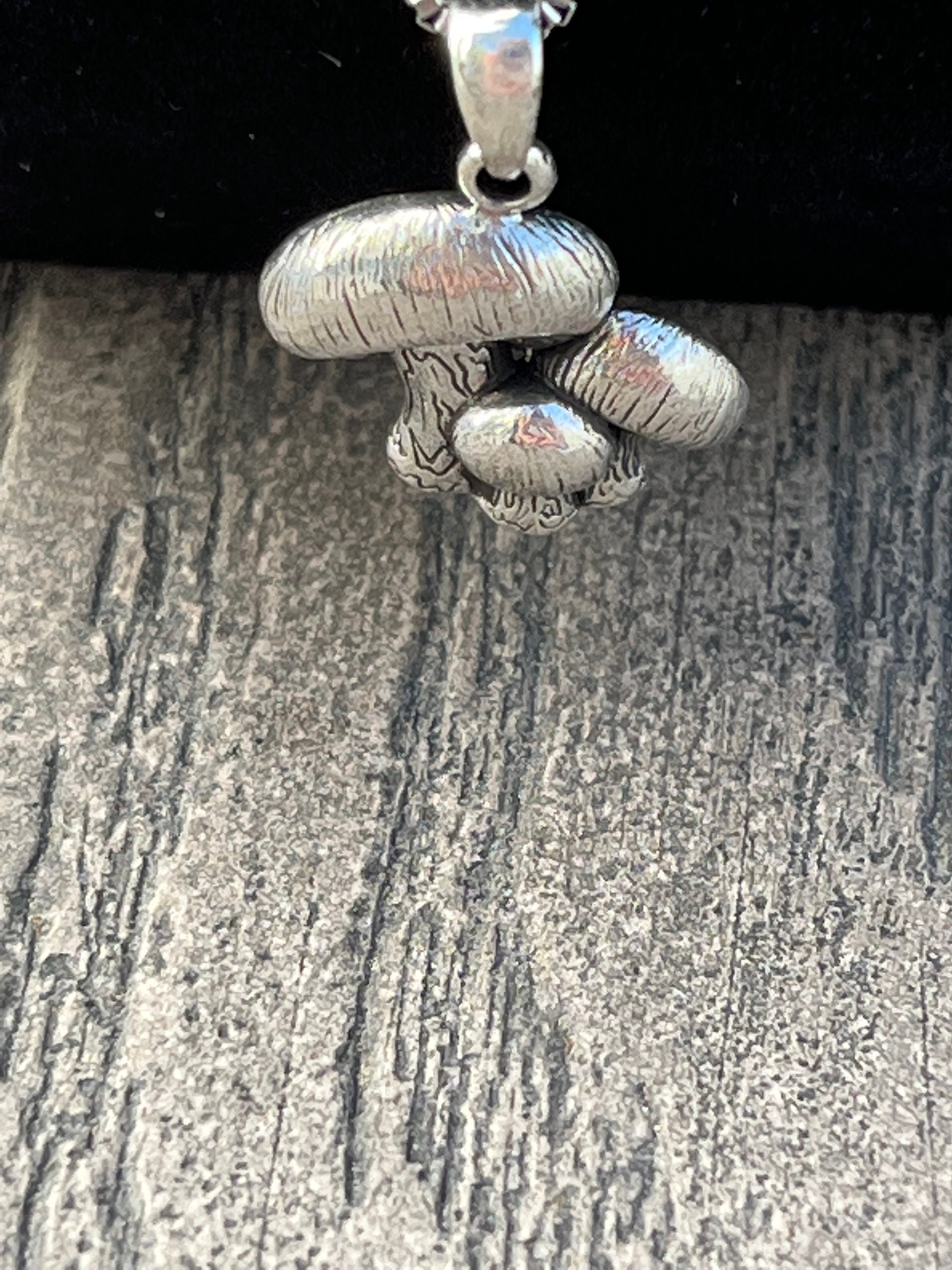 Sterling Silver Mushroom Family Pendant Silver Mushroom - Etsy