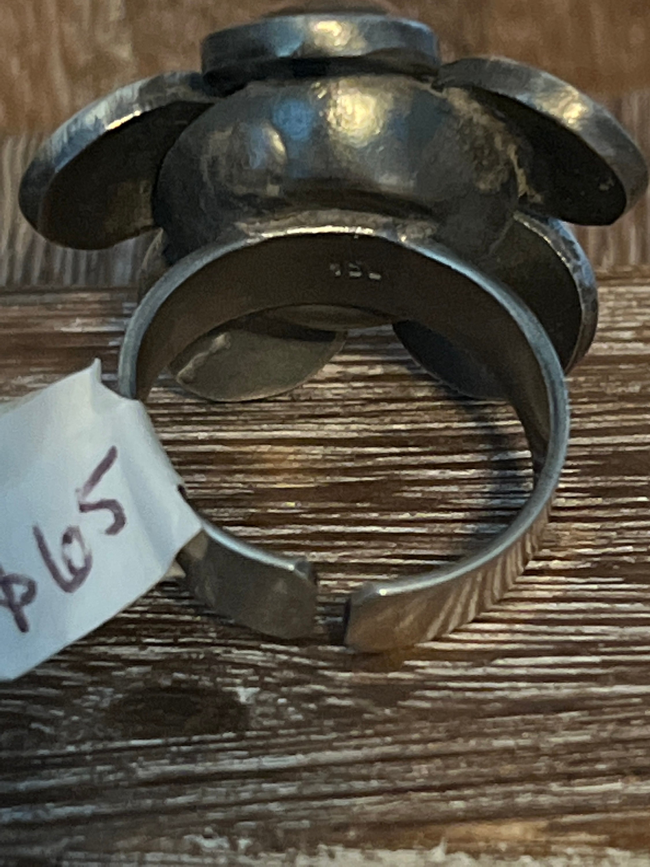 Adorable 950 Sterling Silver Flower Adjustable Ring - Etsy