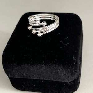Sterling Silver Ball Wrap Ring: Size 6 & 7 - Etsy