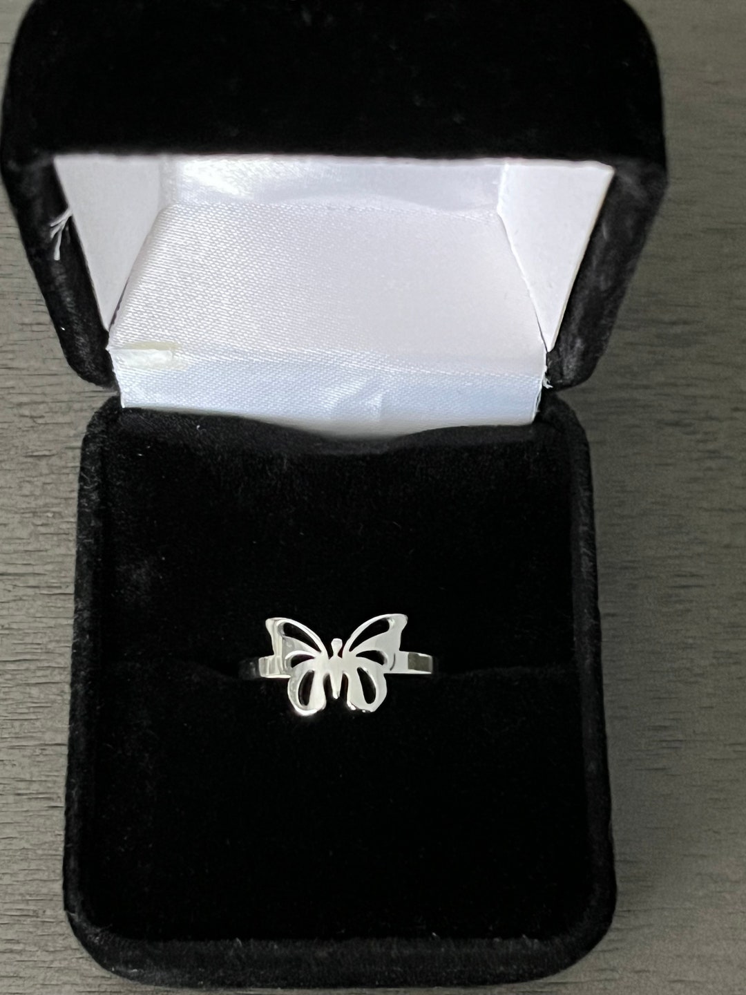 Butterfly Ring, Cutout Stainless Steel Adjustable Open Ring, Men ...