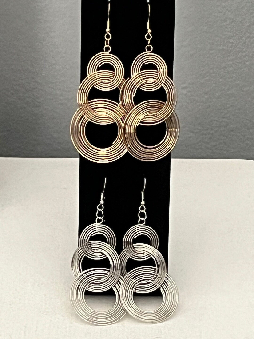 Shiny Round Shape Dangle Earrings, Stainless Steel Jewelry, Gift for ...