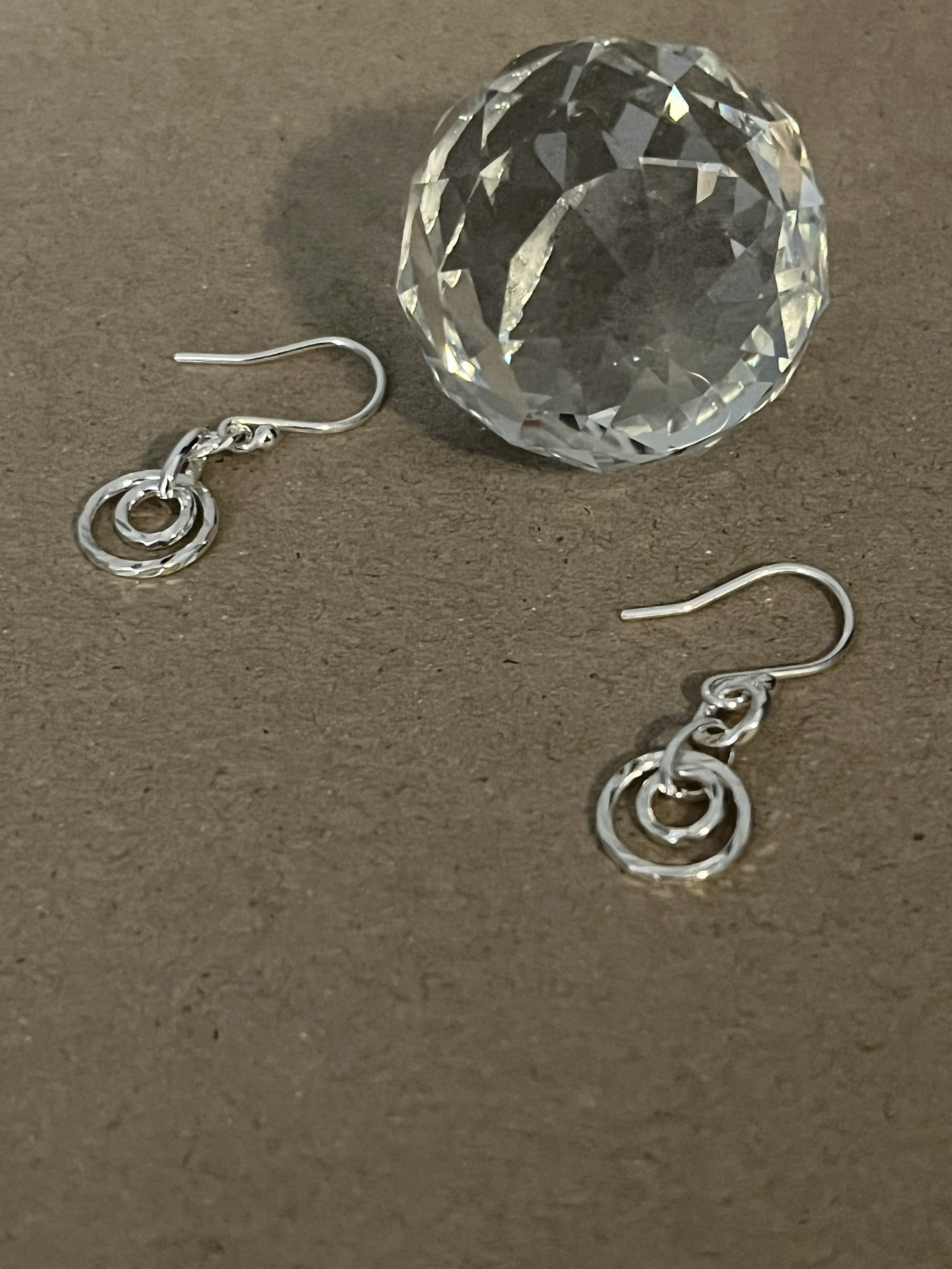 Circular Diamond Cut Links Dangle Hook Earrings 925 Sterling - Etsy